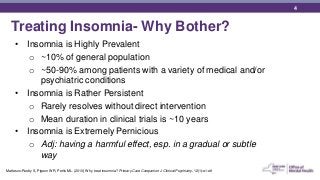 Introduction to Cognitive Behavioral Therapy for Insomnia | PPT