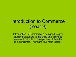 Introduction To Commerce | PPT