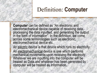 Introduction To Computer 1 | PPT