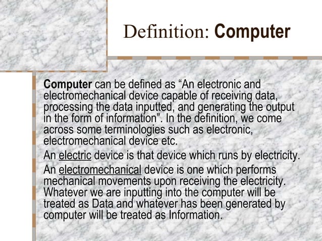 Introduction To Computer 1 | PPT