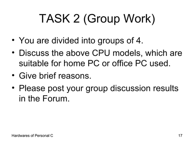 Introduction to computer hardware | PPT