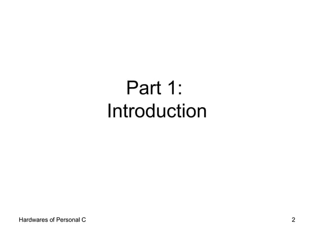 Introduction to computer hardware | PPT