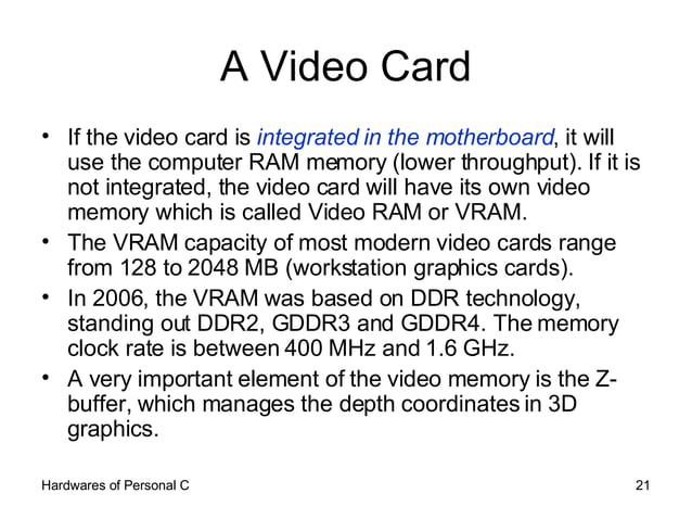 Introduction to computer hardware | PPT