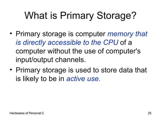 Introduction to computer hardware | PPT