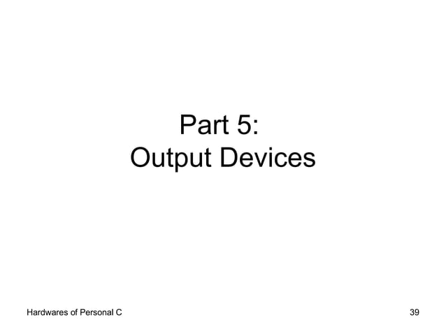Introduction to computer hardware | PPT