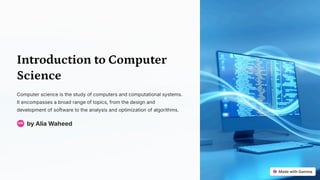 Introduction to computer science an information technology | PPT