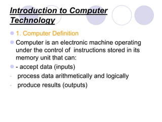 introduction-to-computer-technology (1).pptx | Consumer Electronics ...