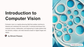 Introduction-to-Computer-Vision PPPP.pptx | 3-D Graphics | Computer ...