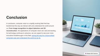 Introduction-to-Computer-Vision PPPP.pptx | 3-D Graphics | Computer Software and Applications