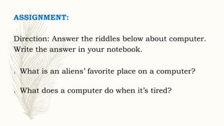 Css - INTRODUCTION-TO-COMPUTER- Lesson 1pptx | PPTX