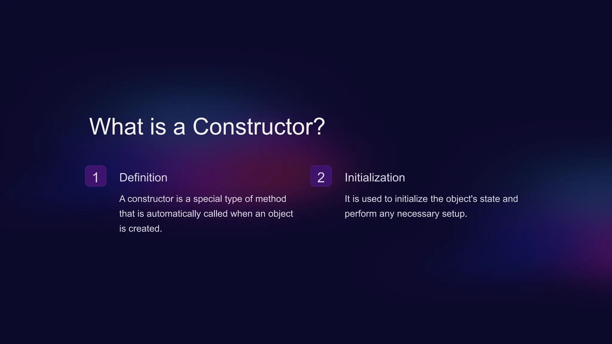Introduction To Constructors Java Pptx