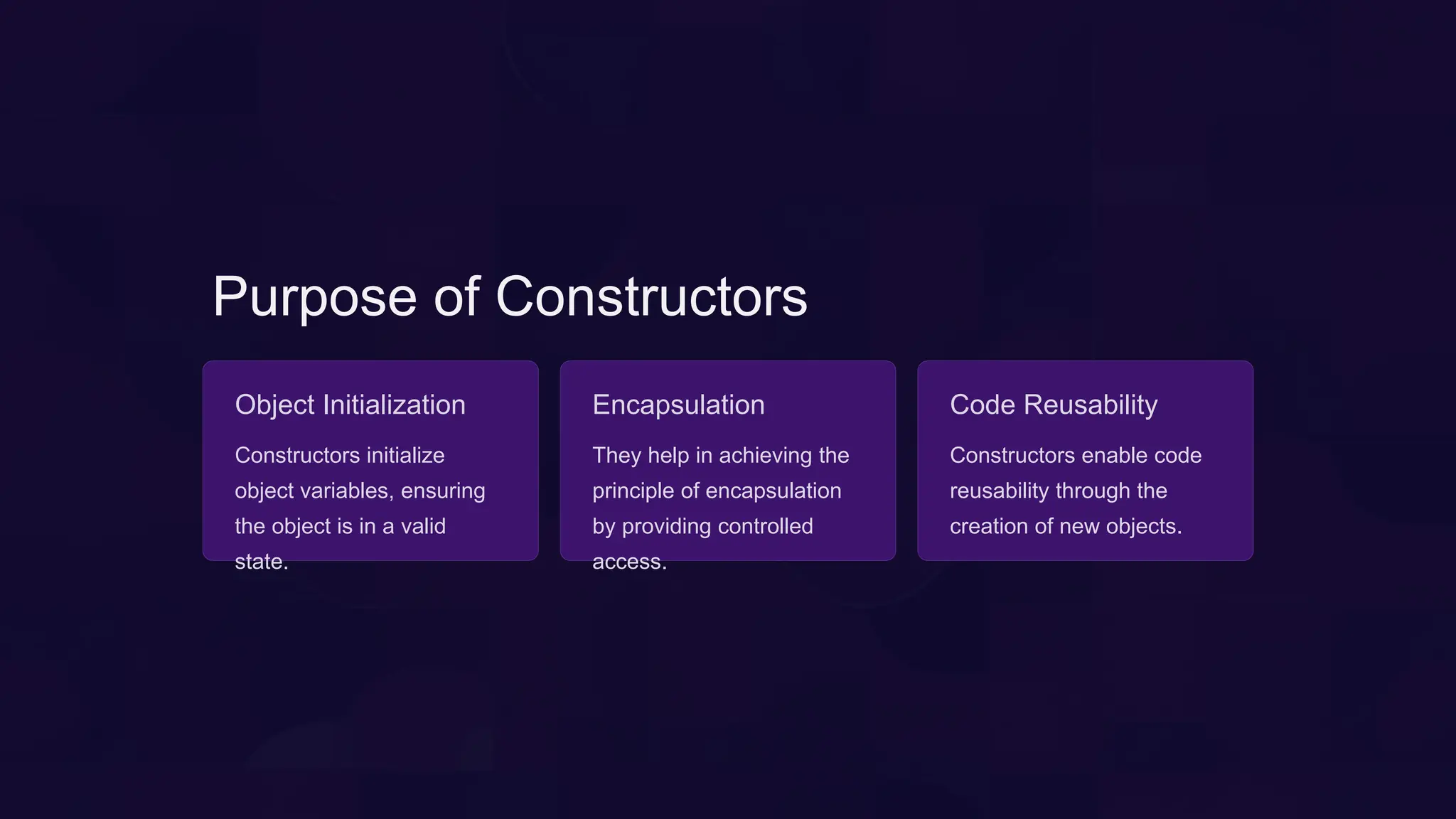 Introduction To Constructors Java Pptx