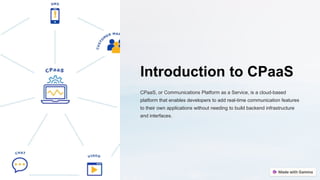 Introduction-to-CPaaS / what is cpass industry | PPT