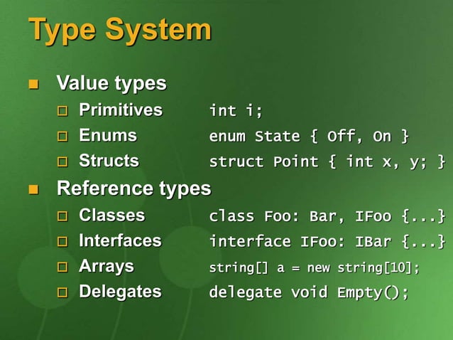 Introduction To Csharp Programacion Orientada A Objetos Ppt