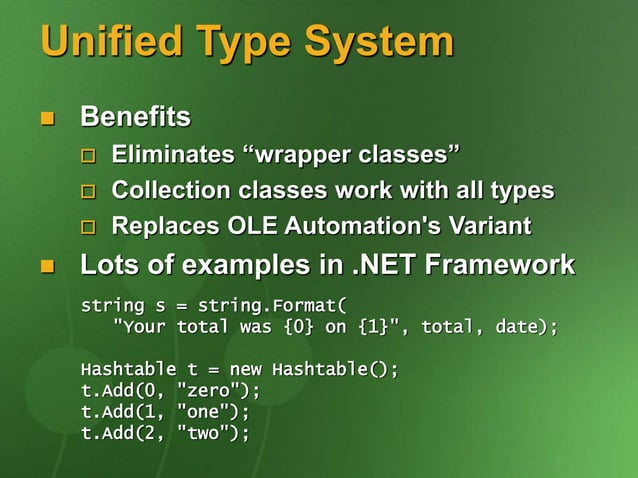 Introduction-to-Csharp programacion orientada a objetos | PPT