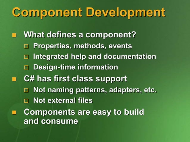 Introduction-to-Csharp programacion orientada a objetos | PPT