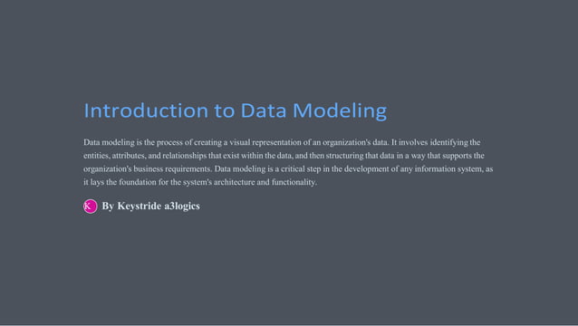 Introduction-to-Data-Modeling | PPT