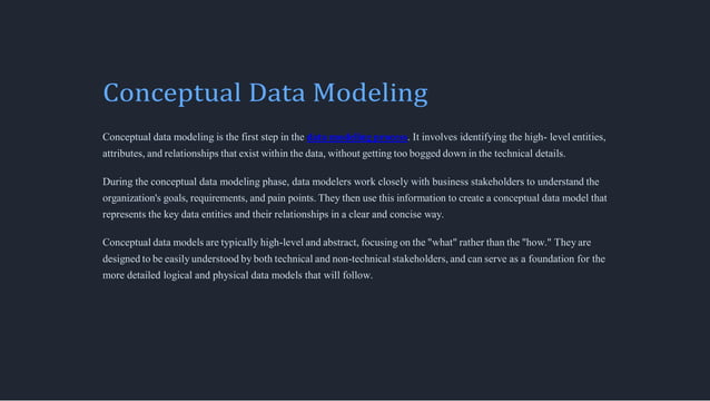 Introduction-to-Data-Modeling | PPT