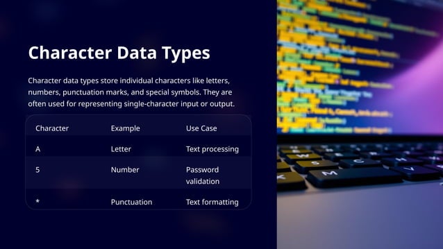 Data Types -Introduction to Data types-Data Types-Types of Data | PPT