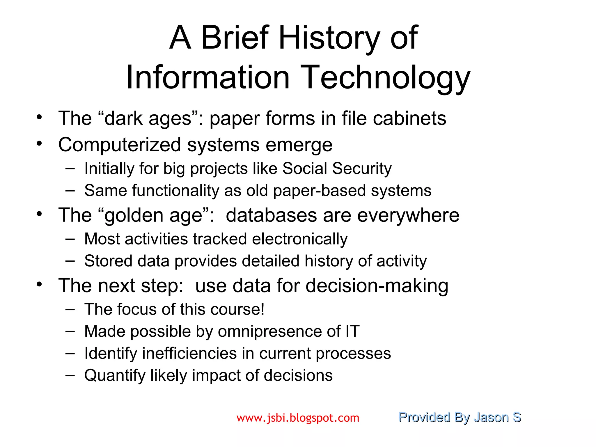 Introduction to Data Warehousing | PPS