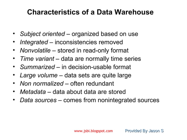 Introduction to Data Warehousing | PPS | Databases | Computer Software and Applications