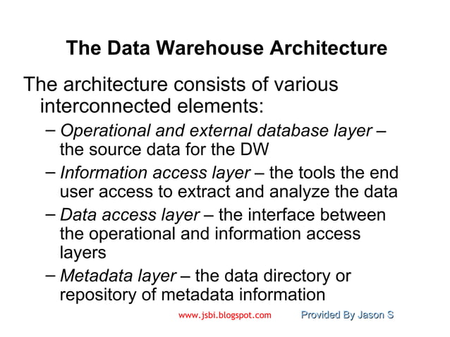 Introduction to Data Warehousing | PPS | Databases | Computer Software and Applications