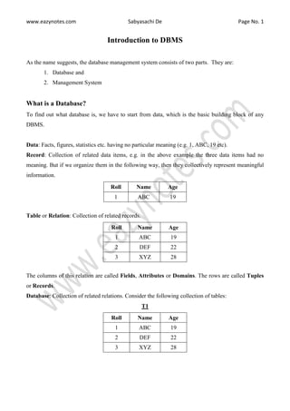Introduction to-dbms | PDF