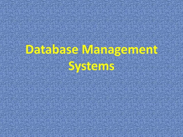 Introduction To Dbms Unit 1ppt 