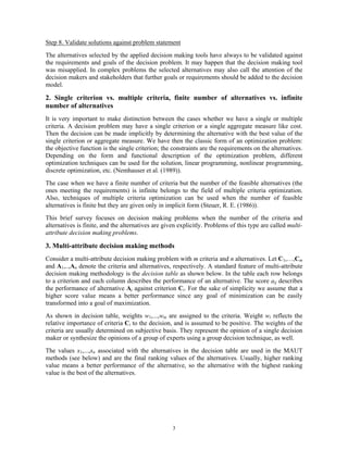 Introduction to decision making methods | PDF