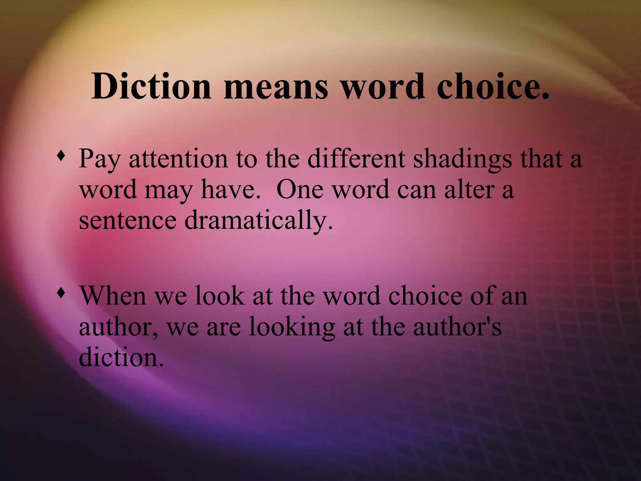 Introduction to Diction | PPT