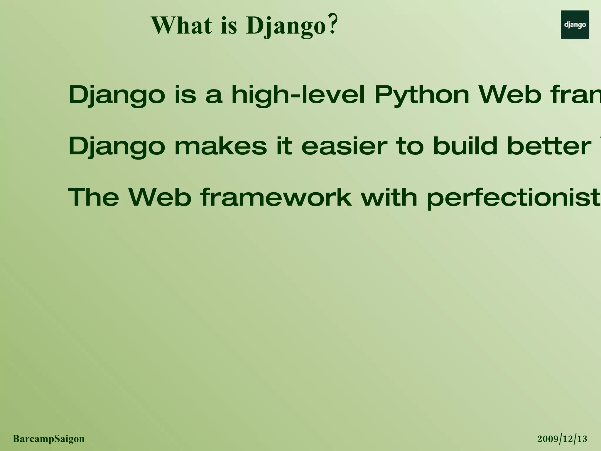 Introduction To Django | PPT