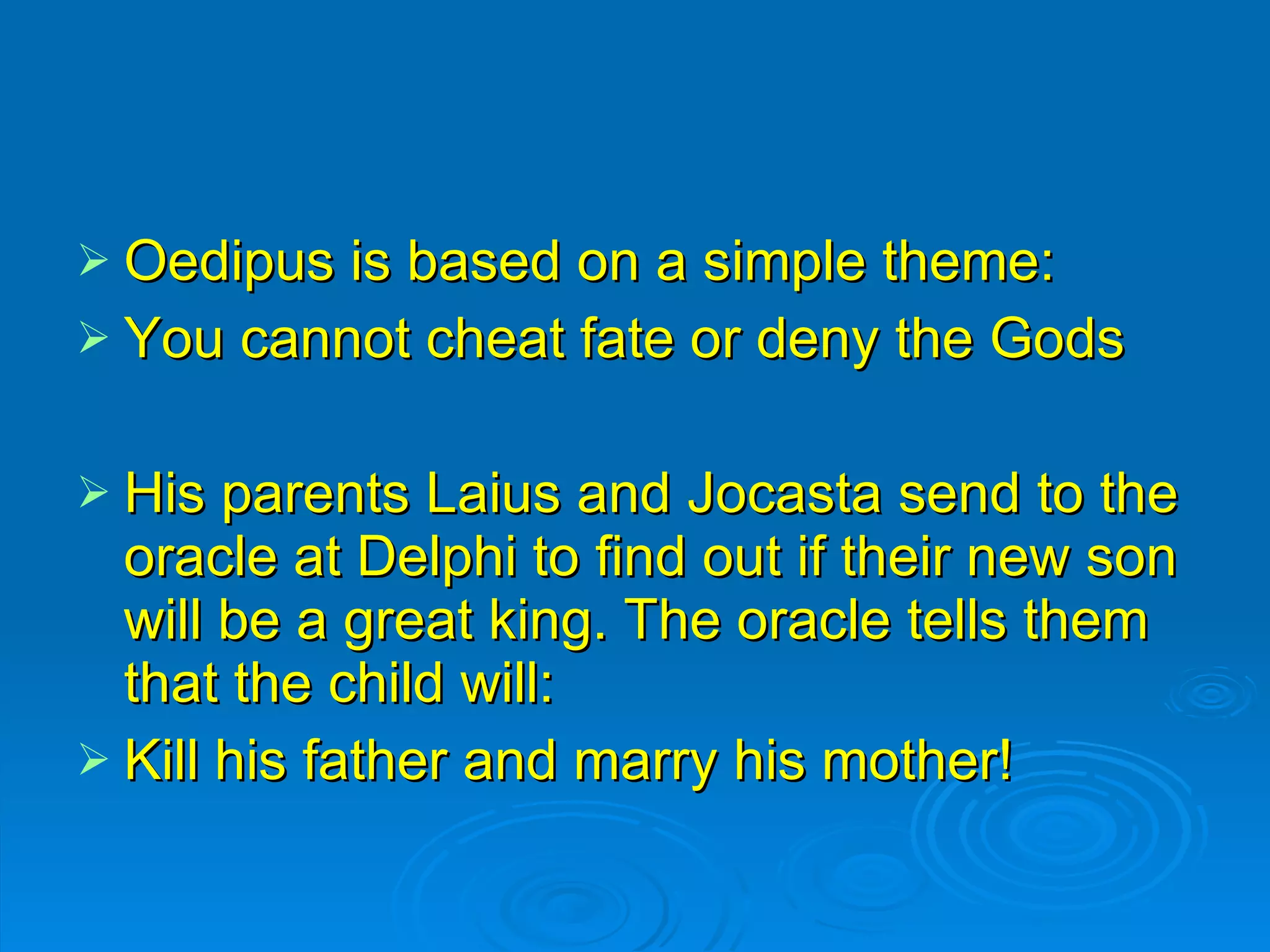 Introduction To Drama Conventions Oedipus And House Of Ba(2) | PPT
