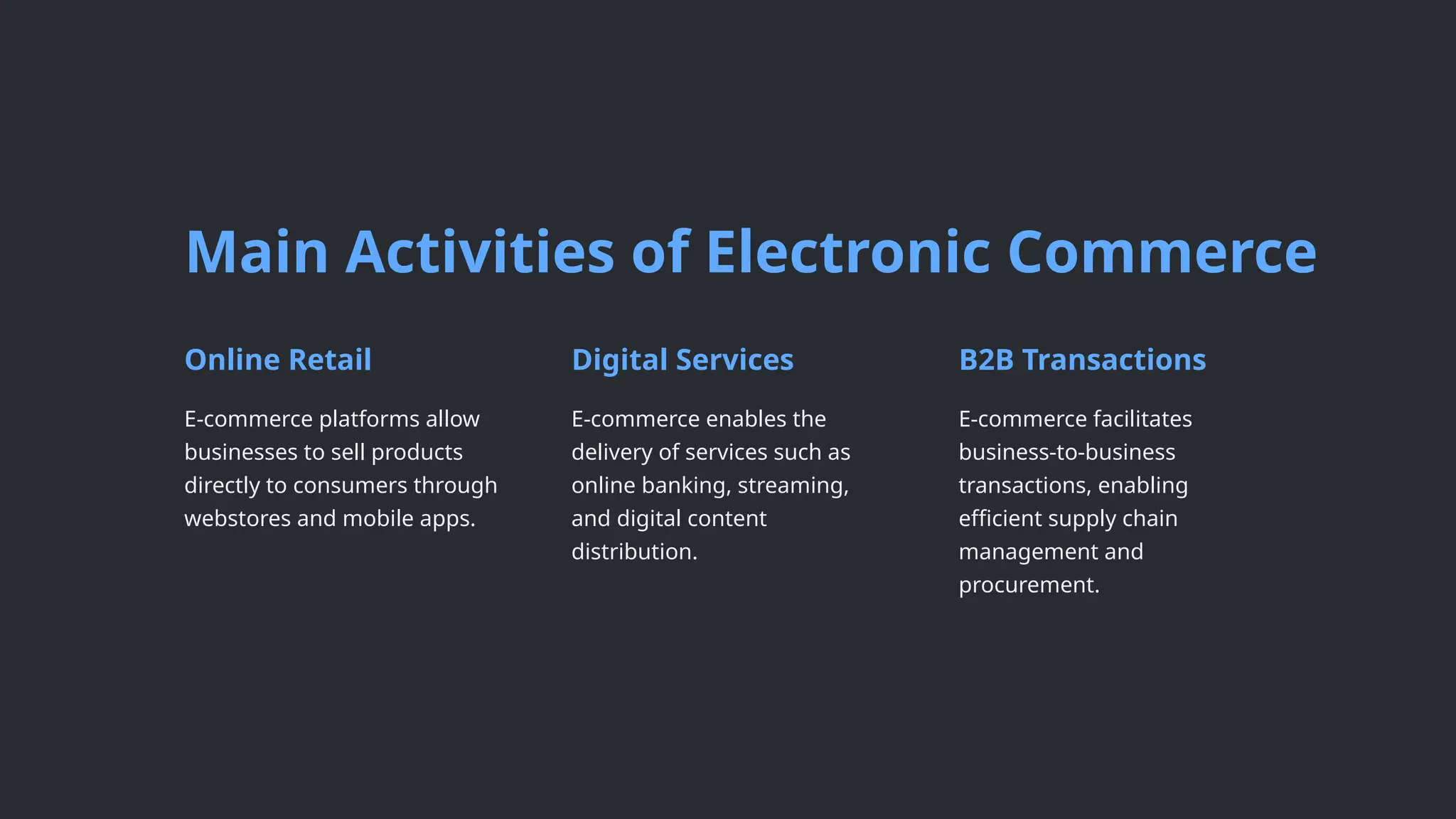 Introduction,Activities,Benefits,Goals of Ecommerce | PPT
