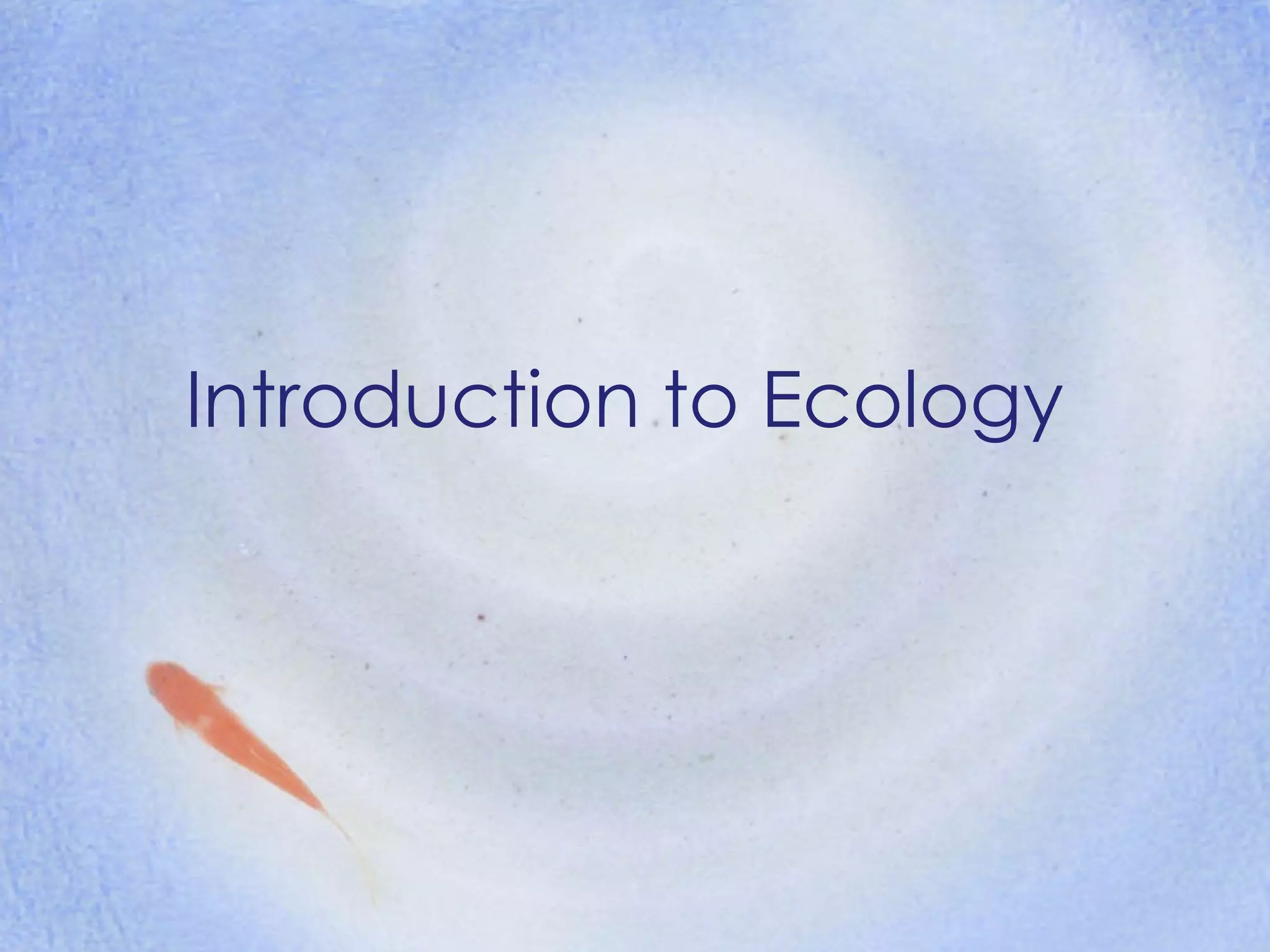 Introduction To Ecology | PPT