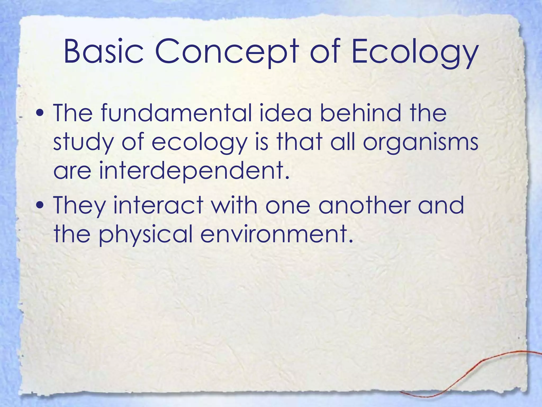 Introduction To Ecology | PPT