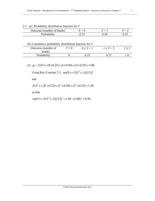 Introduction to Econometrics Update Global 3rd Edition Stock Solutions Manual | PDF