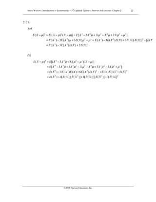 Introduction to Econometrics Update Global 3rd Edition Stock Solutions Manual | PDF