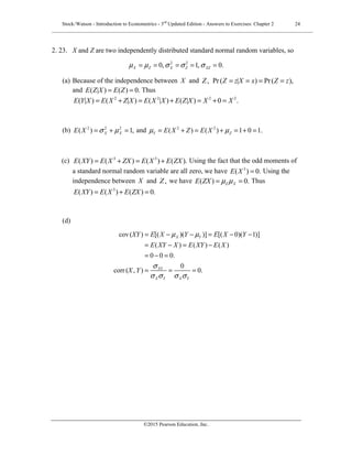 Introduction to Econometrics Update Global 3rd Edition Stock Solutions Manual | PDF