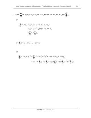 Introduction to Econometrics Update Global 3rd Edition Stock Solutions Manual | PDF