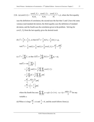 Introduction to Econometrics Update Global 3rd Edition Stock Solutions Manual | PDF