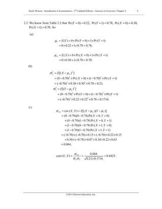 Introduction to Econometrics Update Global 3rd Edition Stock Solutions Manual | PDF
