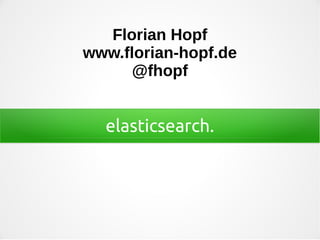 Introduction to elasticsearch | PPT