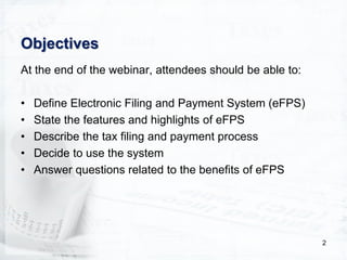 Electronic Filing and Payment System For Entrepreneurs, Self-Employed ...