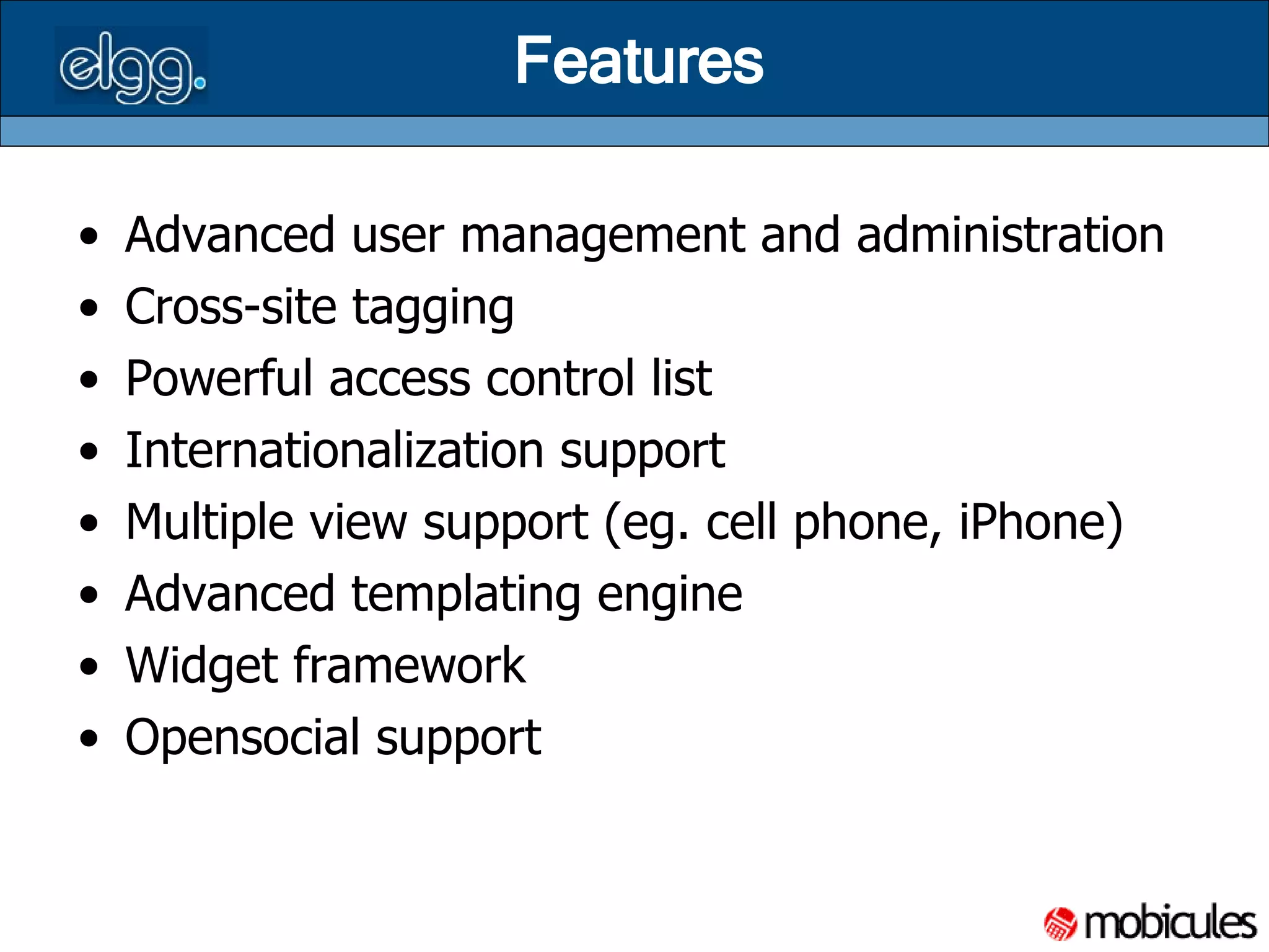 Introduction to ELGG, the Open Source Social Network Platform | PPT | Programming Languages ...