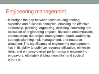 Introduction to Engineering Management ppt | PPTX