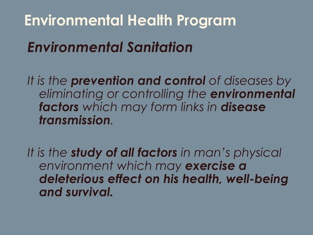 Introduction to Environmental Health | PPT