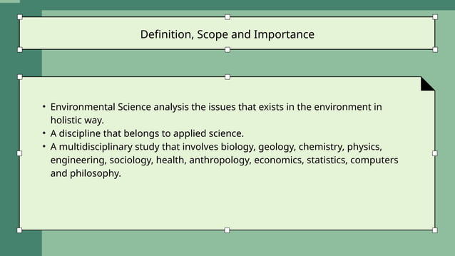 Introduction-to-environmental-science ppt | PPT
