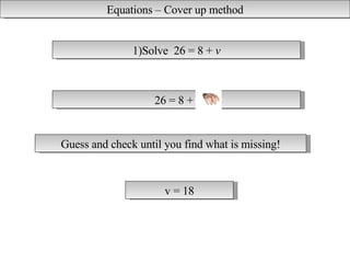 Introduction To Equations | PPT