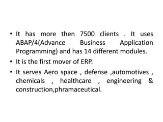 Introduction to ERP based Enterprise system | PPT