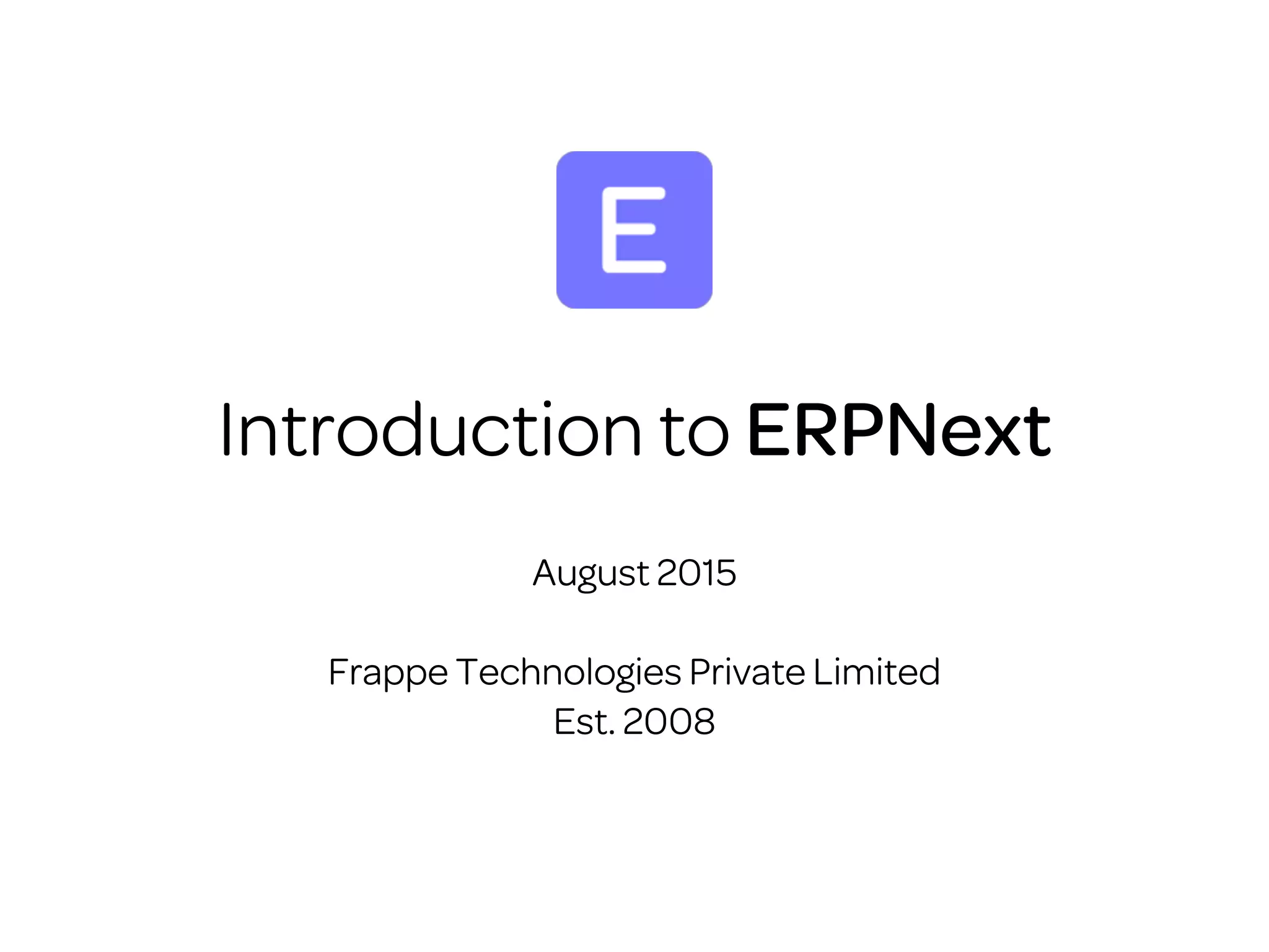 Introduction to ERPNext (2015) | PDF